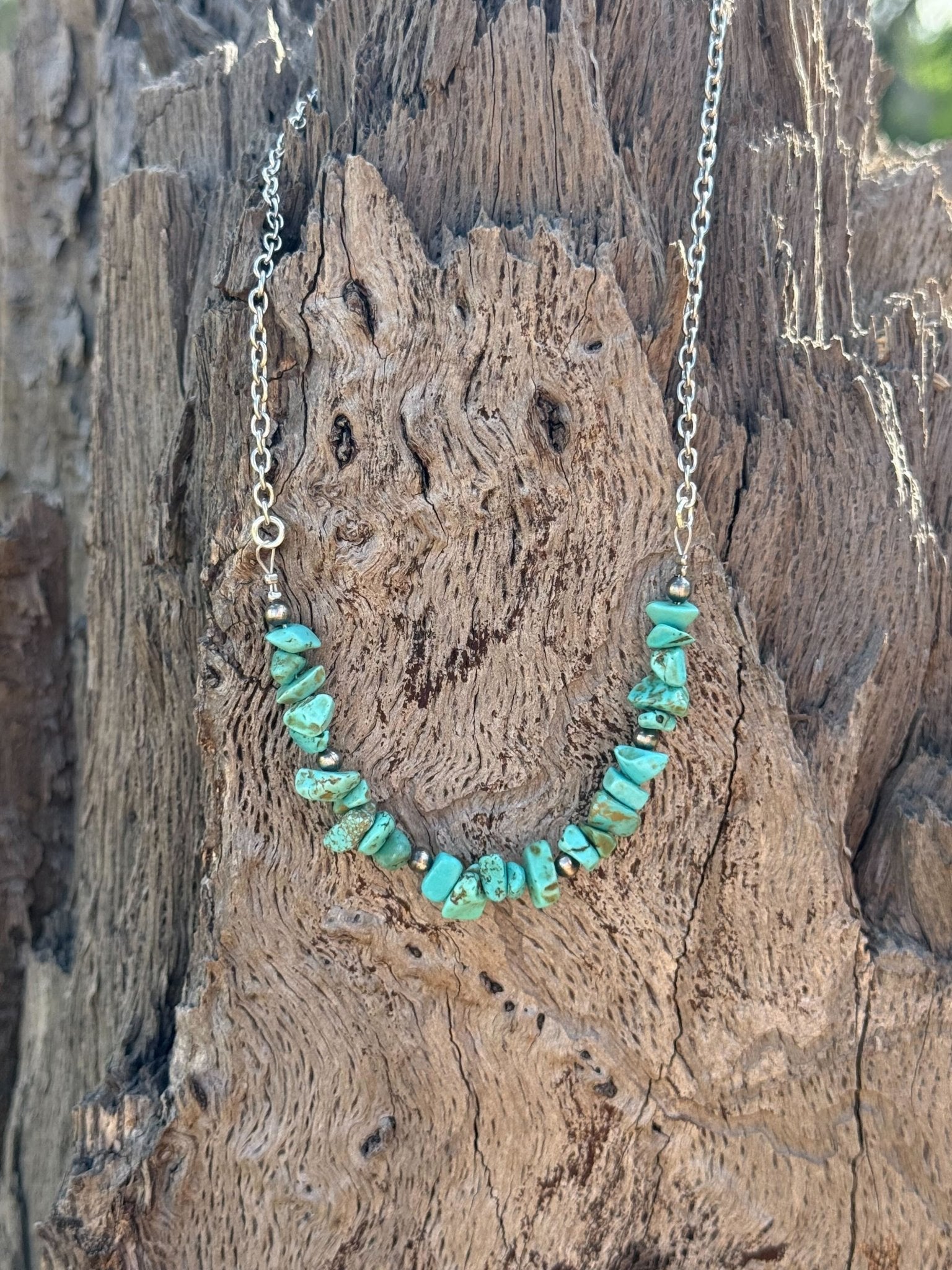 Authentic Turquoise Chips Chain Necklace – Wild Junkie