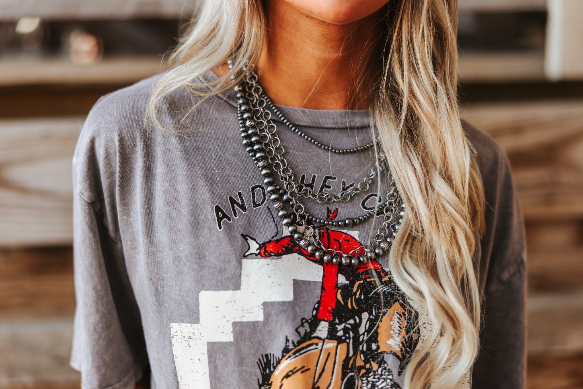 Western Beaded Chain Link Layered Necklace – Wild Junkie