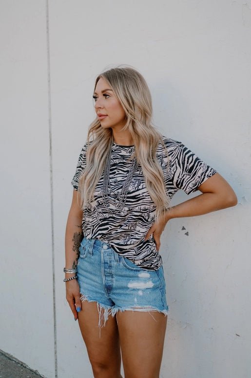 Zebra Rodeo Mesh Top – Wild Junkie